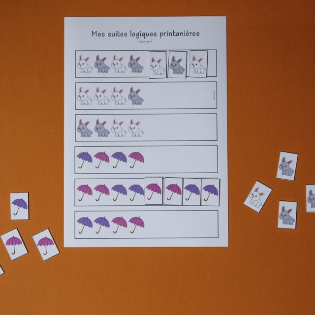 Mes suites logiques du printemps à compléter - Un jour un jeu