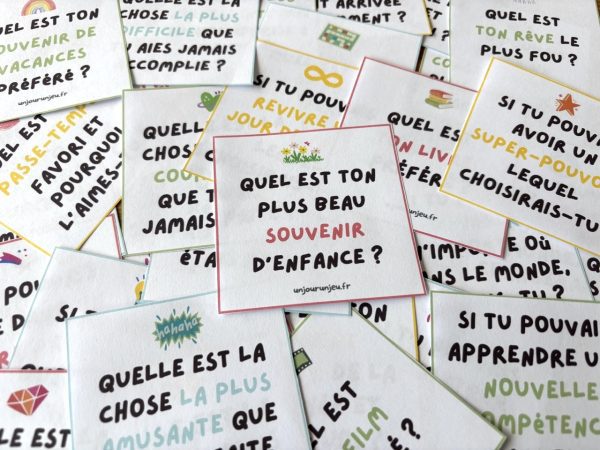 Mes cartes de conversation familiale - Un jour un jeu