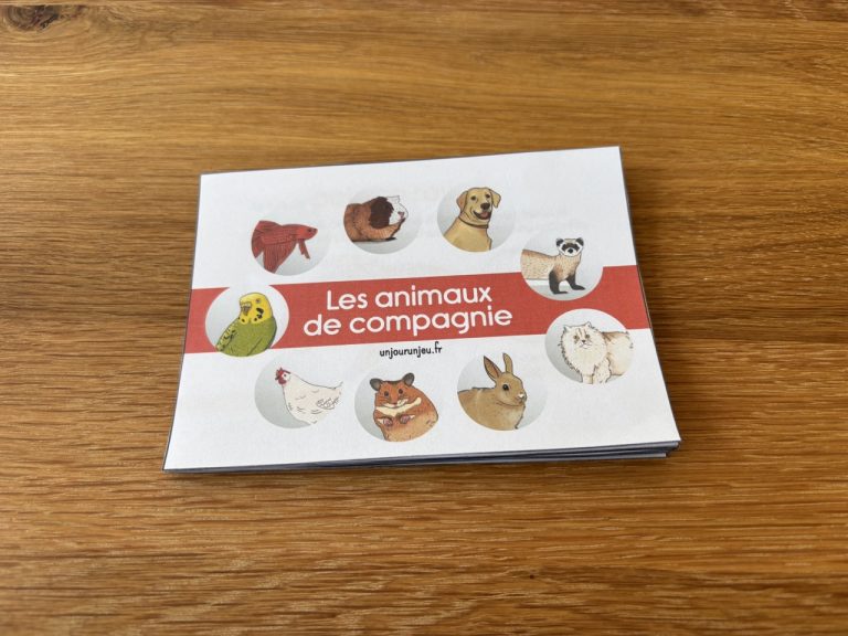 Mon livret sur les animaux de compagnie - Un jour un jeu