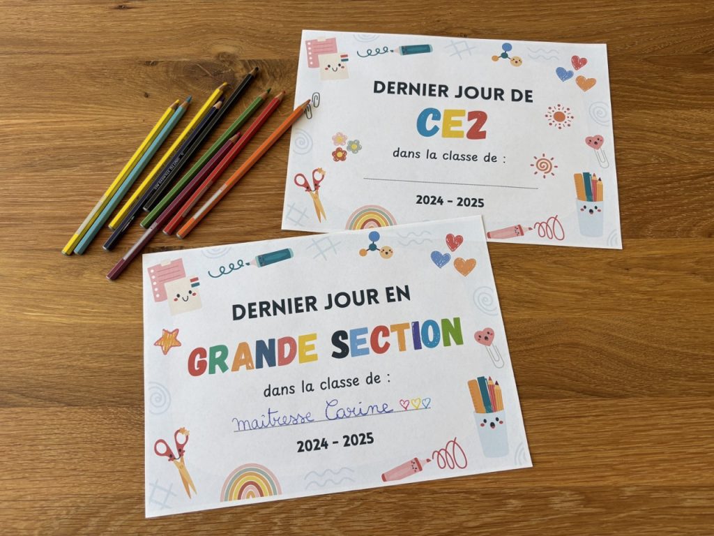 Fiche Souvenir de fin d’année : un petit rituel plein de tendresse - Un ...