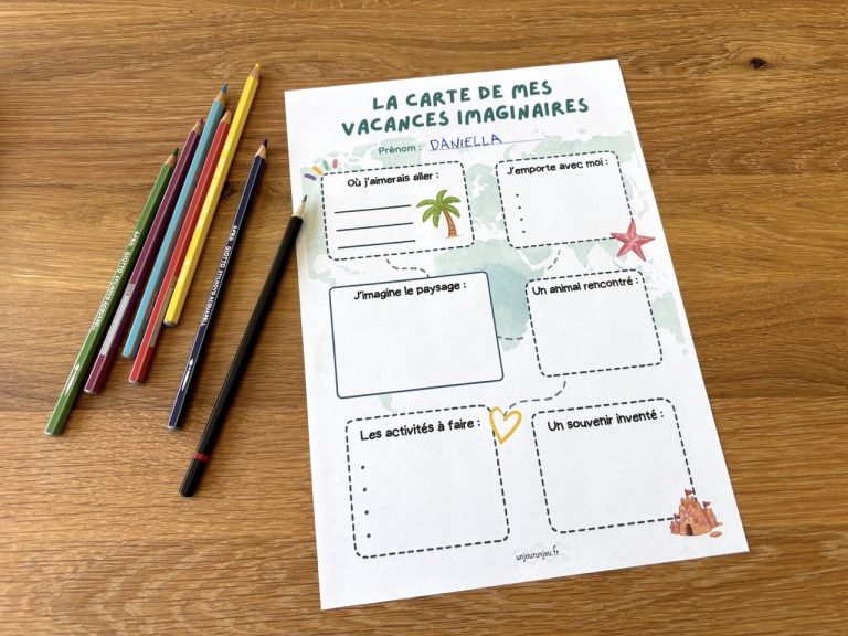 Production & créativité : la carte de mes vacances rêvées - Un jour un jeu