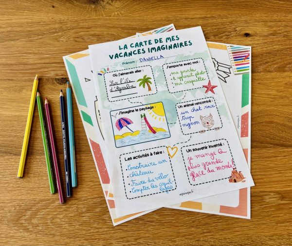 Production & créativité : la carte de mes vacances rêvées - Un jour un jeu