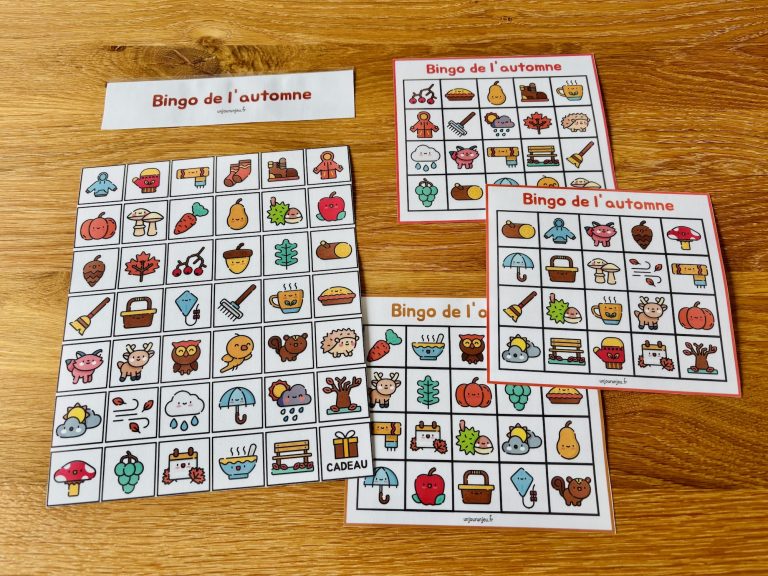 Le bingo de l’automne pour jouer en famille ou en classe - Un jour un jeu