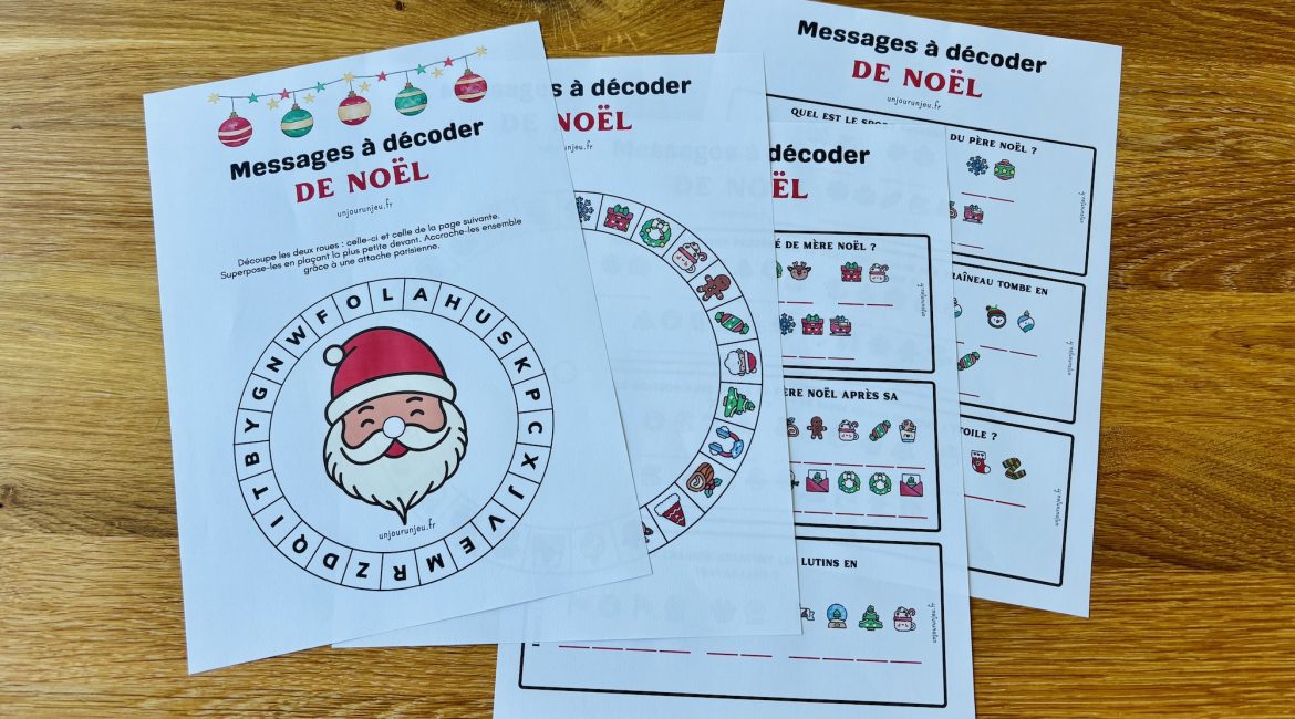 Décodeur de Noël : messages secrets à décrypter - Un jour un jeu