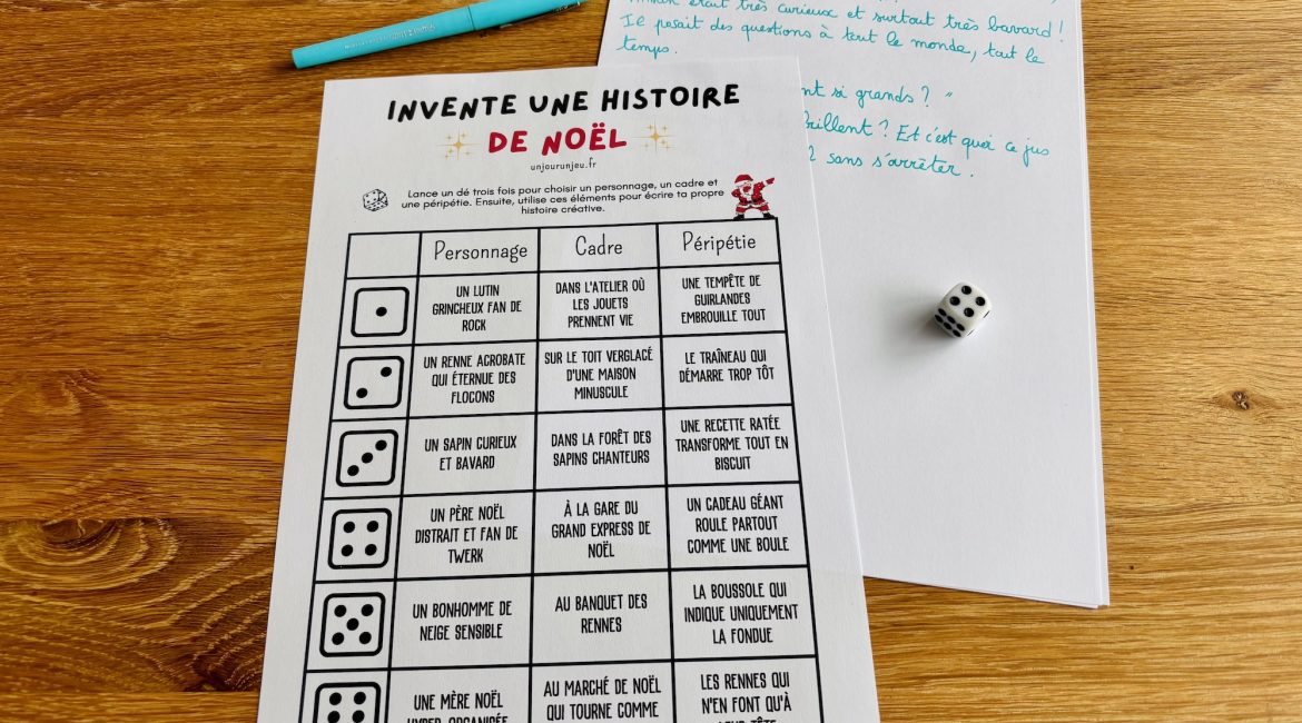 Invente une histoire au dé – Spécial Noël - Un jour un jeu