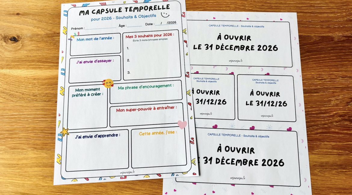 Capsule temporelle : souhaits à redécouvrir en fin d'année - Un jour un jeu