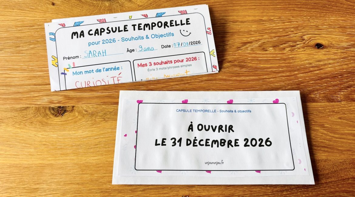 Capsule temporelle : souhaits à redécouvrir en fin d'année - Un jour un jeu