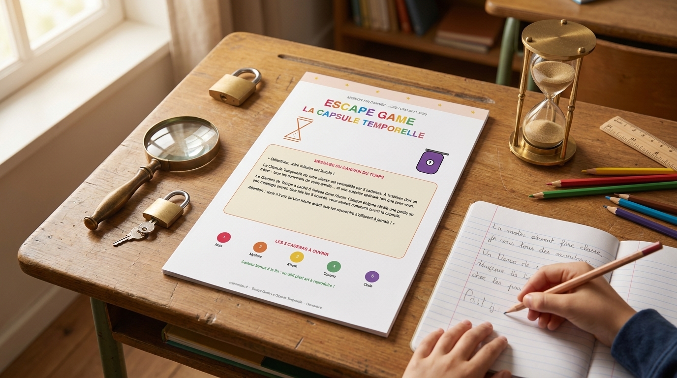 Escape Game "Capsule Temporelle" pour clôturer l'année scolaire - Un ...